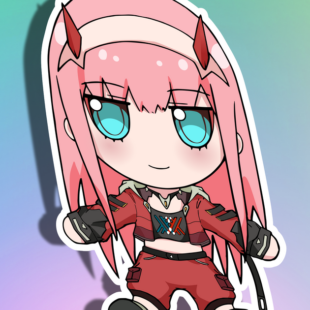 02 Zero Two SE Chibi Fumo Full Body Kiss-Cut Vinyl Decal – HookedOnHype